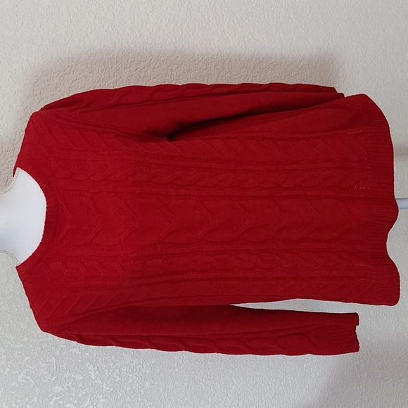 J. Jill | Sweaters | J Jill Red Chenille Sweater M | Poshmark